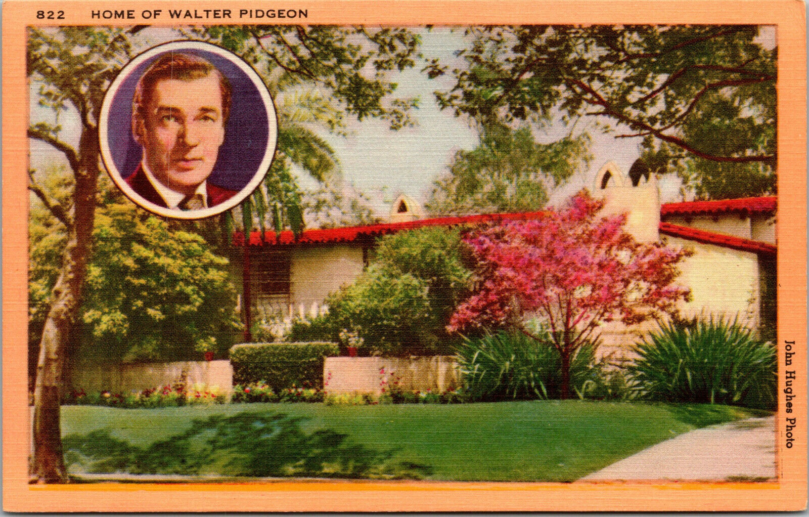 Vtg Beverly Hills California CA Home of Walter Pidgeon Picture Inset ...