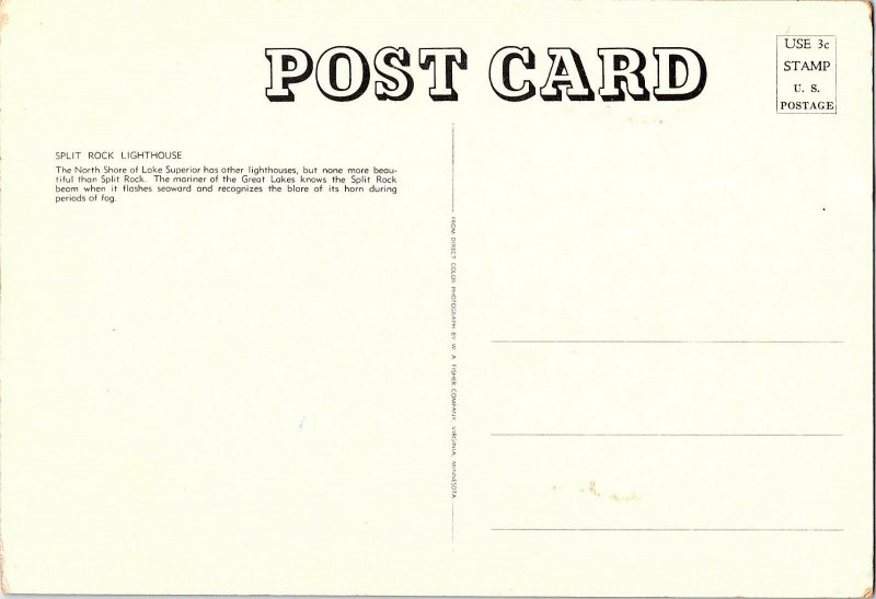 Split Rock Lighthouse North Shore Lake Superior GIANT Oversize Postcard ...