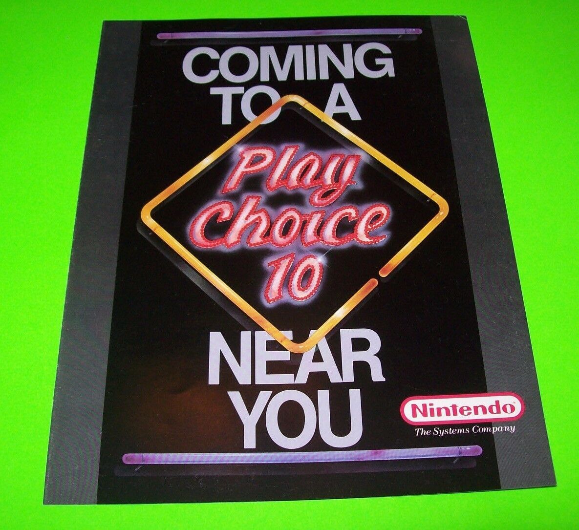 Playchoice 10 Super Mario Bros NOS Original Video Arcade Game Flyer ...