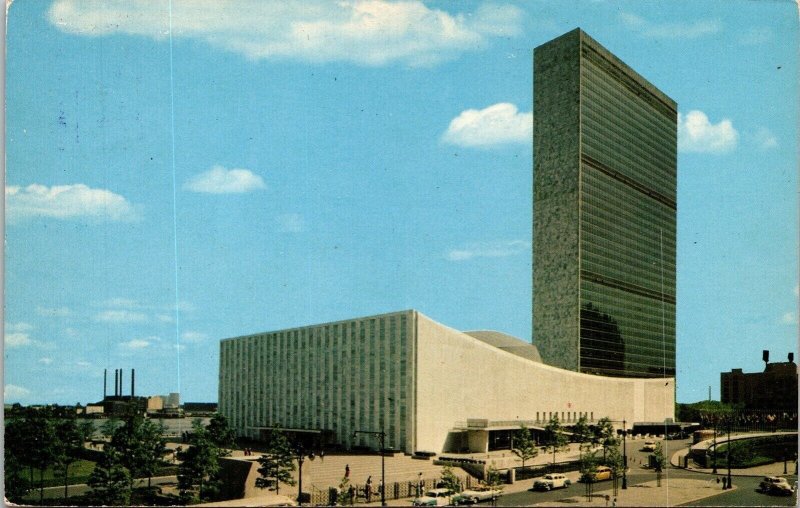 United Nations Building New York City Exterior NYC NY Postcard VTG UNP ...