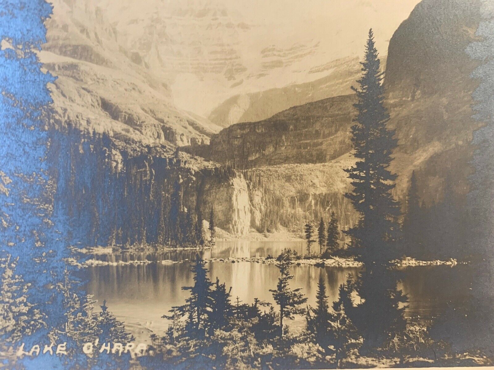 Vintage 1920s Lake O'Hara Alberta Canada Byron Harmon Photo Postcard ...