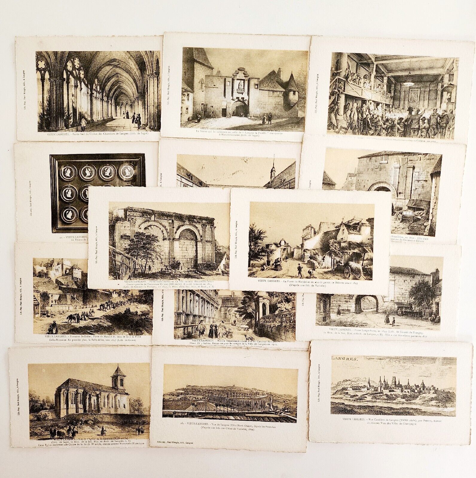Postcards France Lot Of 30 Architecture Portrait Lithograph 1900s-20s ...