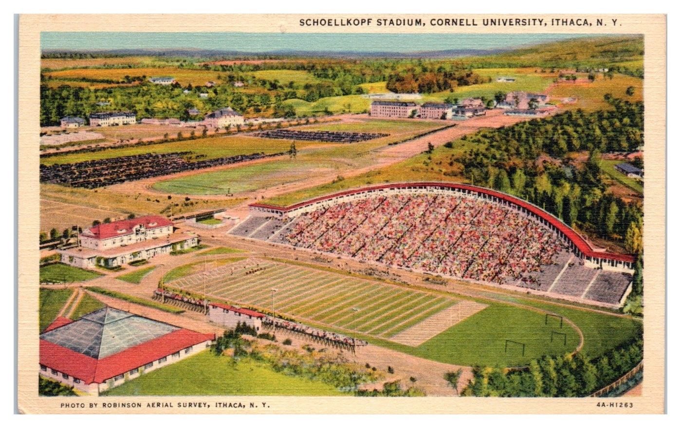 Mid-1900s Schoellkopf Stadium, Cornell University, Ithaca, NY Postcard ...