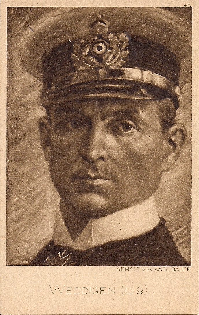 WWI Imperial German Navy, U-Boot Captain Weddigen U-9, Artist Signed ...