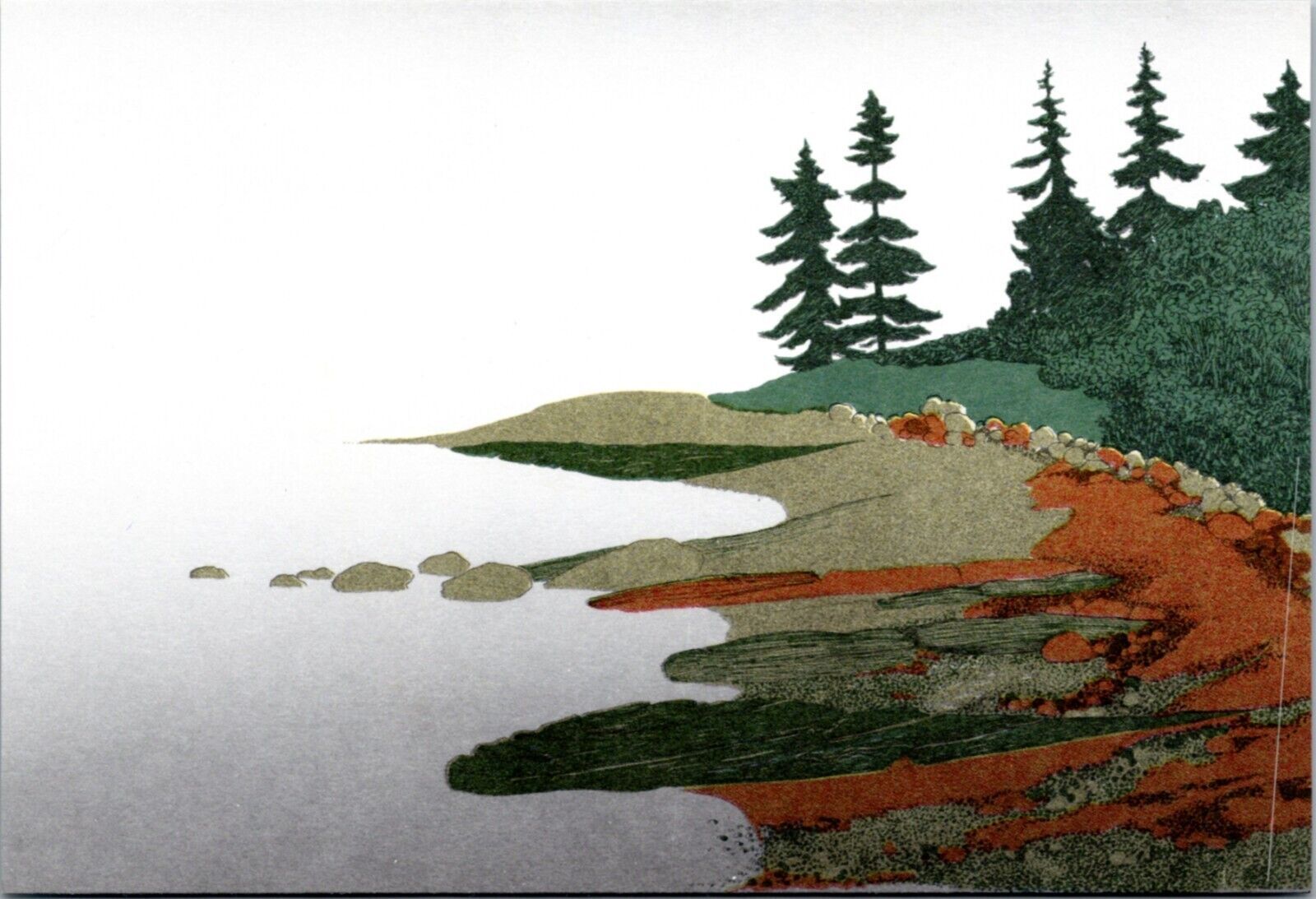 Postcard Art Rockport ME Anne Kilham - Fog | United States - Maine ...