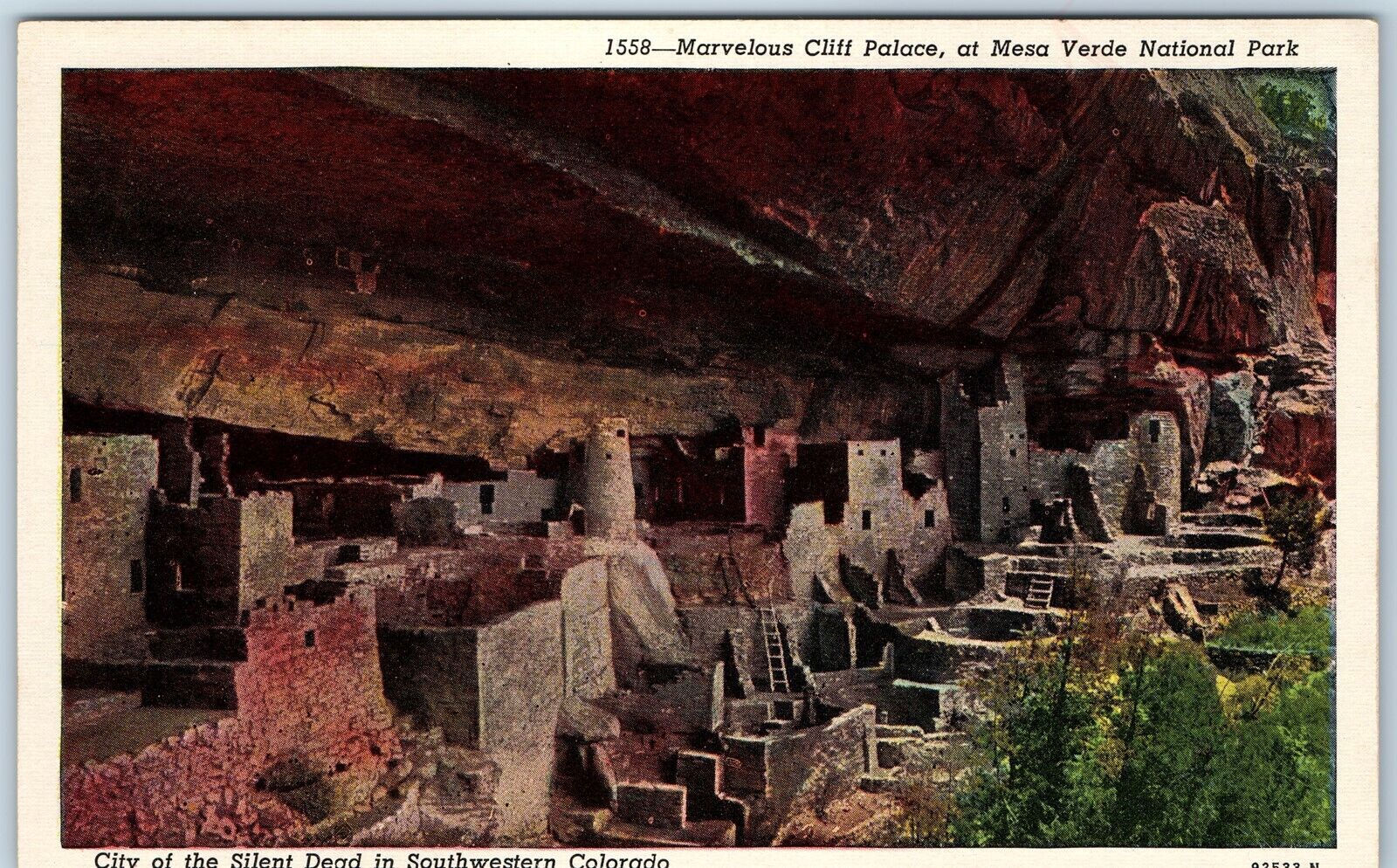 c1940s Montezuma Co Col Ancient Cliff Palace Stone Mesa Verde National ...
