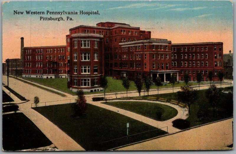 Vintage PITTSBURGH, PA Postcard "New Western Pennsylvania Hospital ...