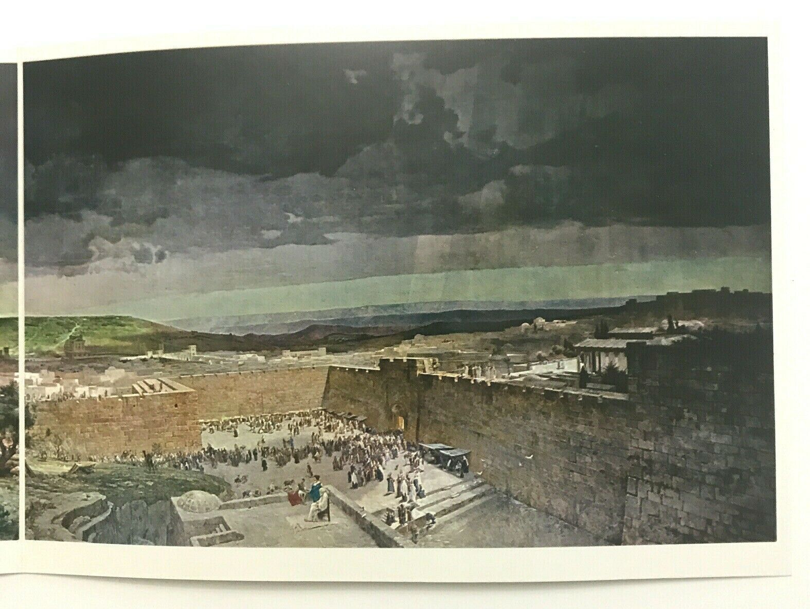 3 Panel Giant Postcard Glendale CA Forest Lawn The Crucifixion Jan ...