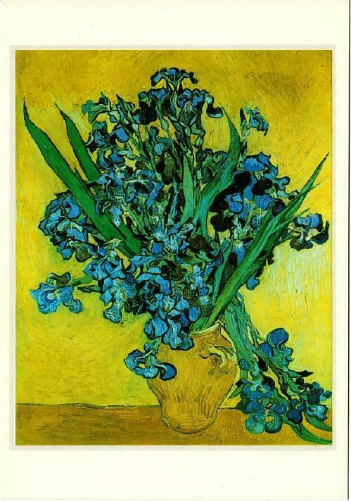 Vase with Violet Irises Against a Yellow Background by Vincent van Gogh ...