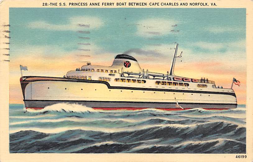 SS Princess Anne Ferry Boat Ferry & Paddle Boats Ship 1941 Missing ...