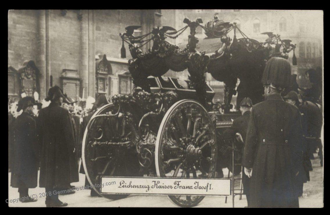 Austria WWI Kaiser Franz Joseph Funeral Leichenzug Coffin Real Photo ...