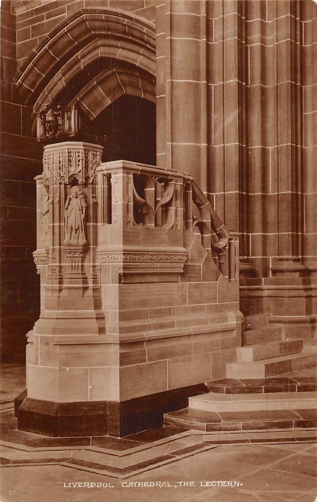 uk22374 the lectern liverpool cathedral real photo uk | Europe - United ...