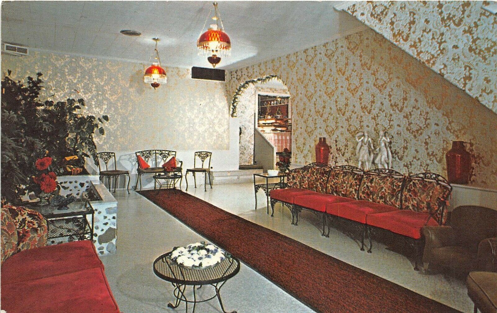 Bellville Ohio 1960s Postcard San-Dar Smorgasbord Entrance Lobby ...