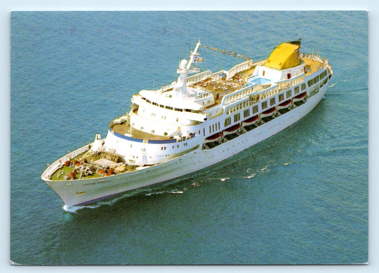 OCEAN PRINCESS Cruise Ship ~ Ocean Cruise Lines 1989 4"x6" Postcard ...