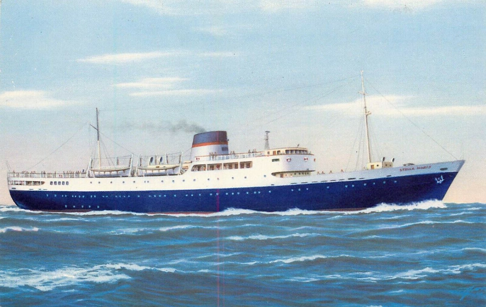 Sun Line S.S. Stella Maris Ship Boat Vintage Unused Unstamped | Other ...