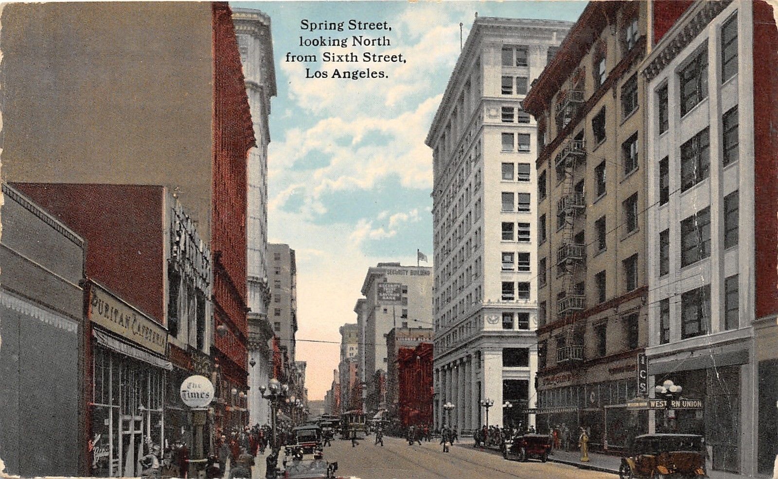 Los Angeles California~Spring Street North @ 6th~"The Times" Globe~ICS ...