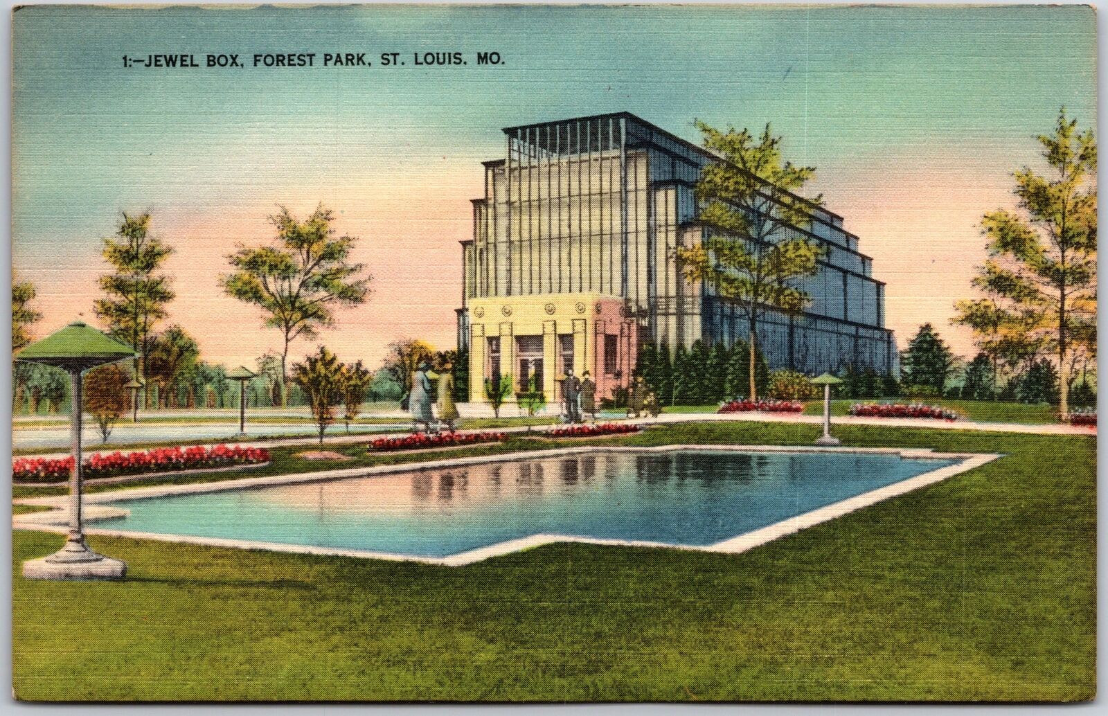 St. Louis Missouri MO, The Jewel Box Building, Forest Park, Vintage ...