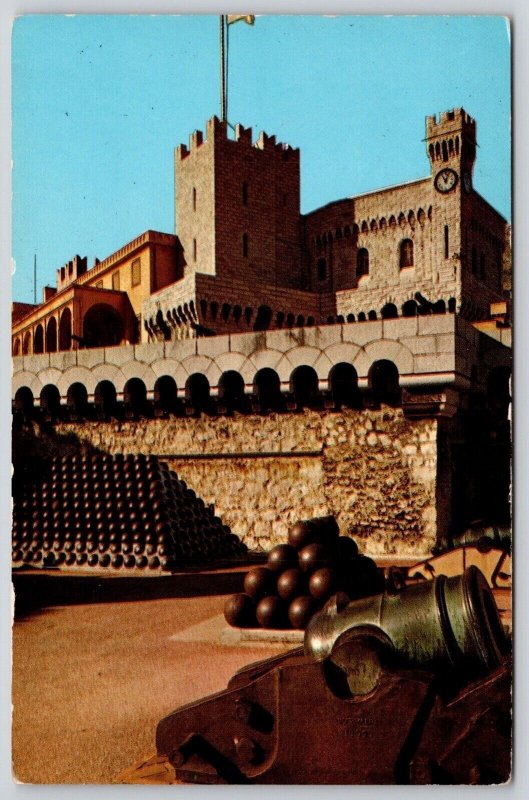 Monaco Le Palais De SAS Le Prince Palace Cannons Clock Tower Vintage ...