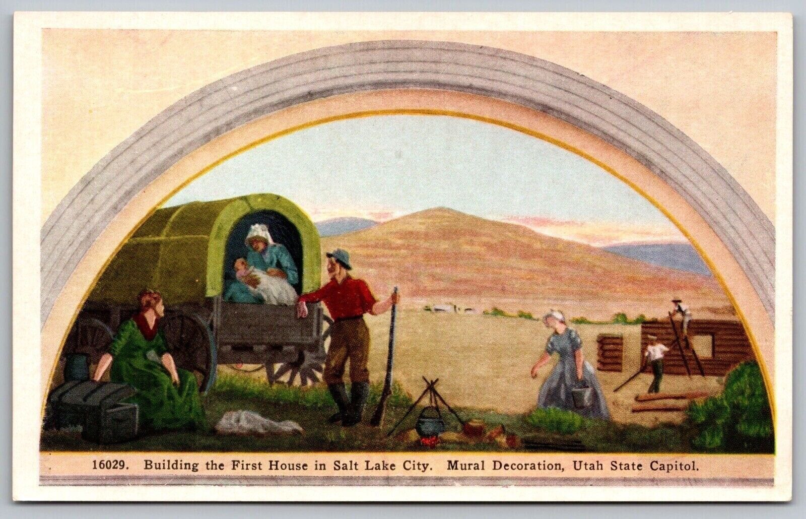 Bldging First House Salt Lake City Mural Decoration Utah Capitol UT WB ...
