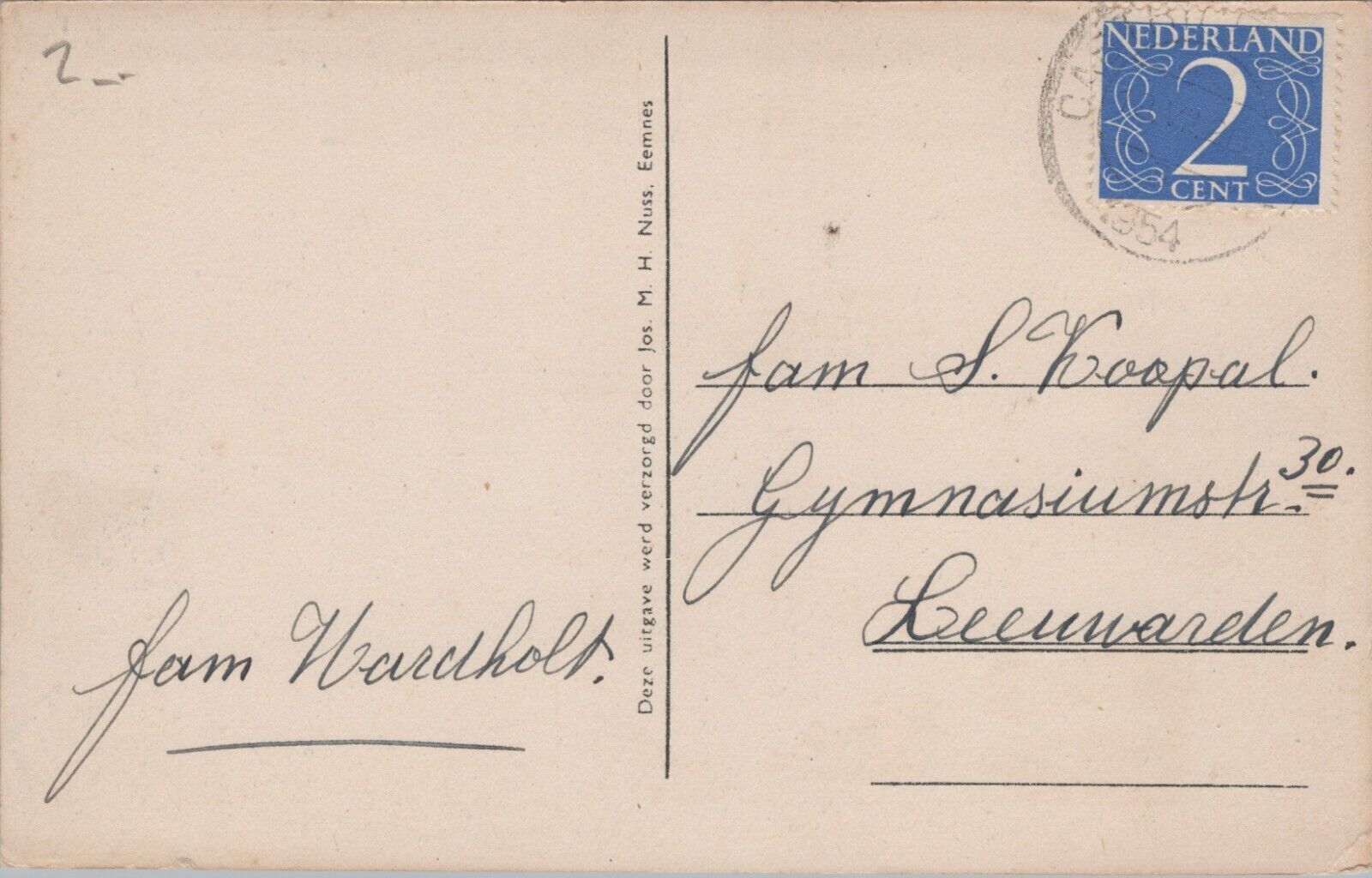 Ship The Van Wijck off the coast Greetings from Castricum Vintage ...