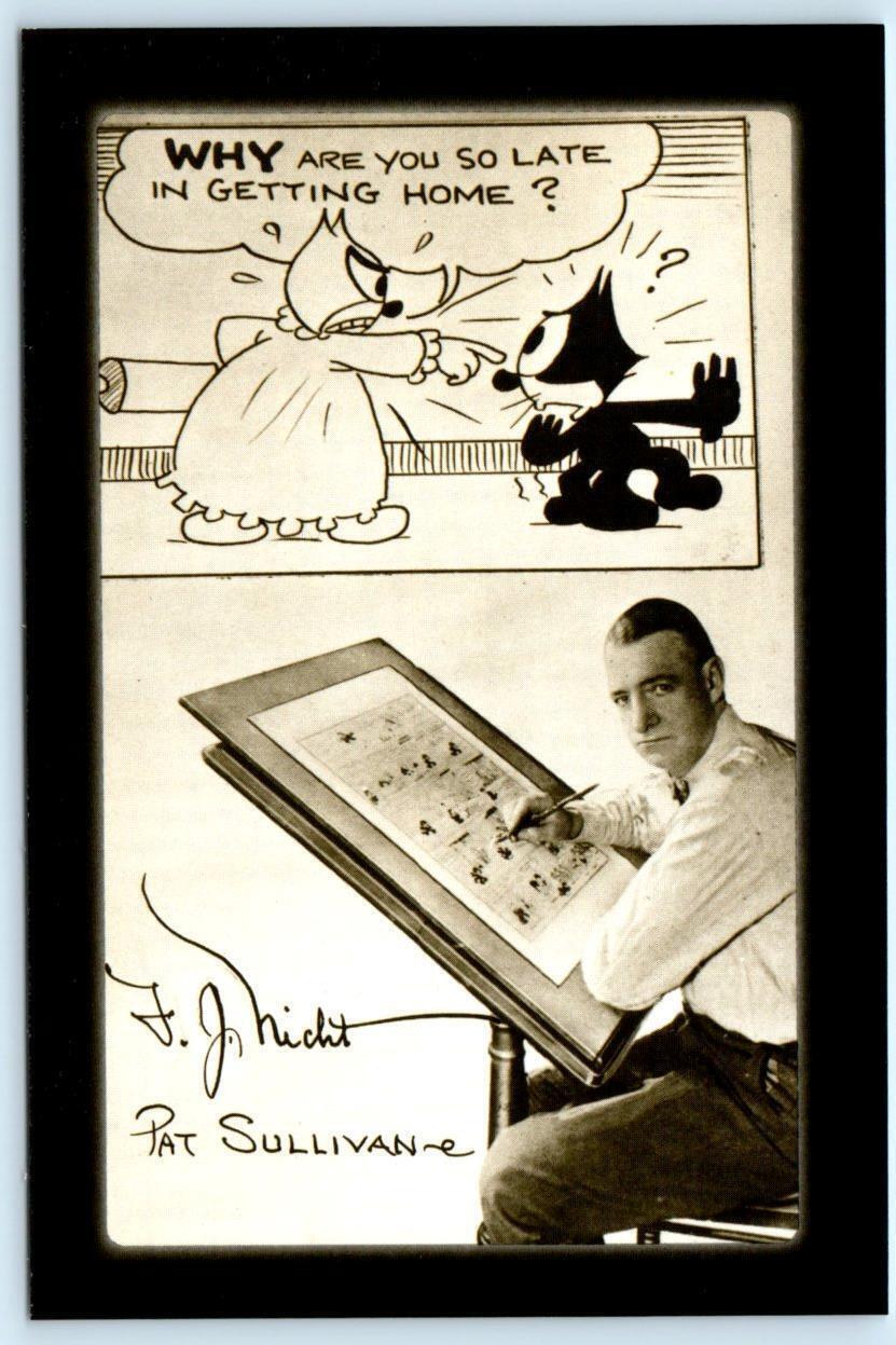 PAT SULLIVAN Famous Cartoonist "FELIX THE CAT" 4"x6" Modern 1995 ...