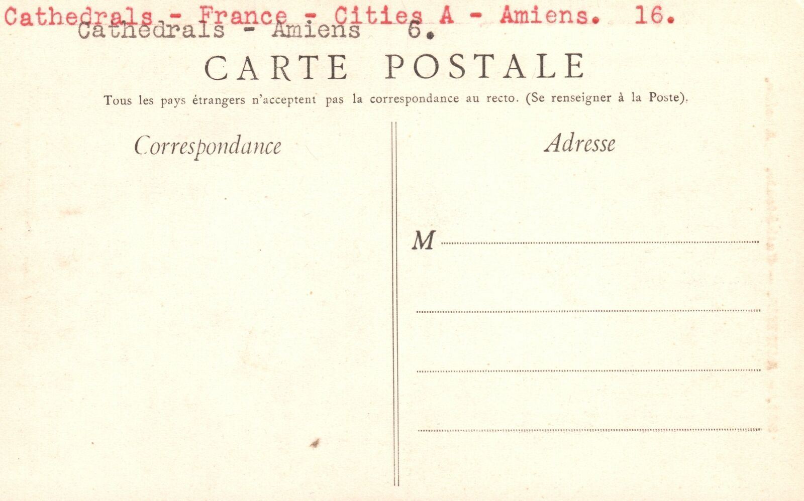 Vintage Postcard 1910's Cathedrale Abside Amiens Largest Gothic Church ...