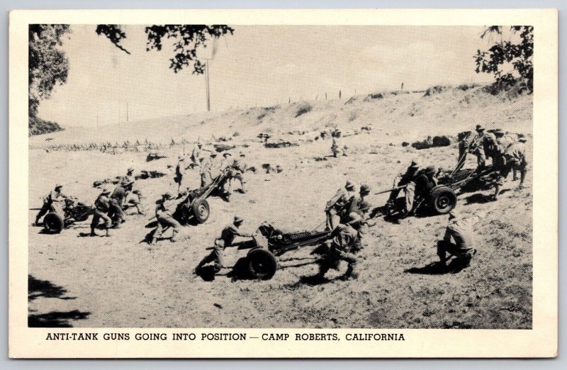 Anti Tank Guns Going To Position Camp Roberts California CA 1940s ...