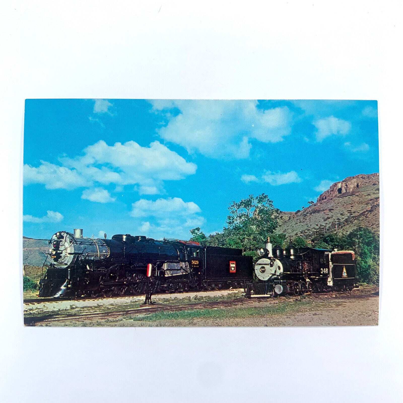 Postcard Railroad Train Burlington Steam LOcomotive Colorado Museum ...