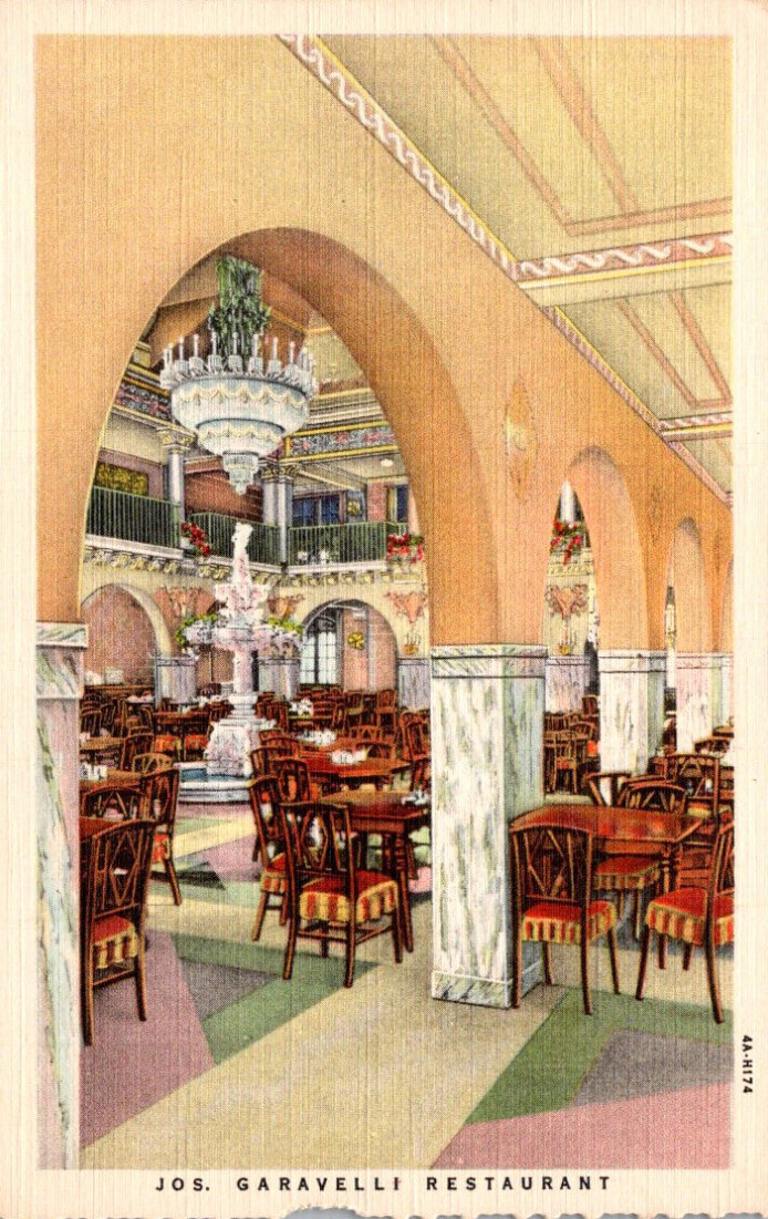 Missouri St Louis Joseph Garavelli Restaurant Interior Curteich ...