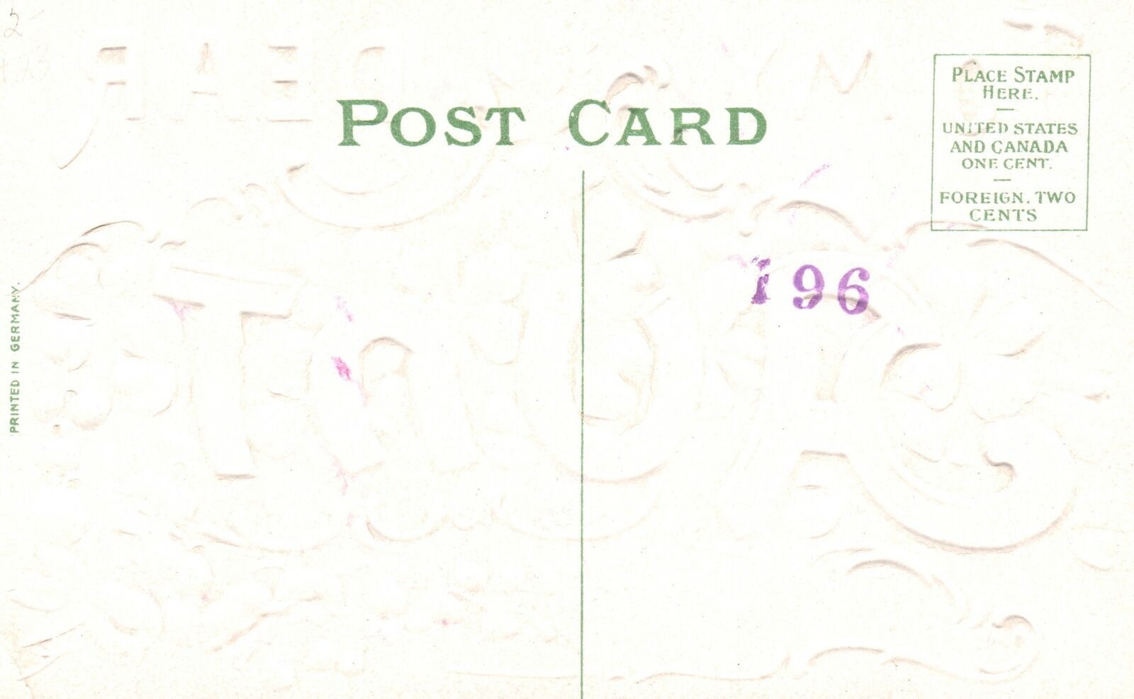 Vintage Postcard 1910s To My Dear Aunt Lettering Flowers Shamrock ...