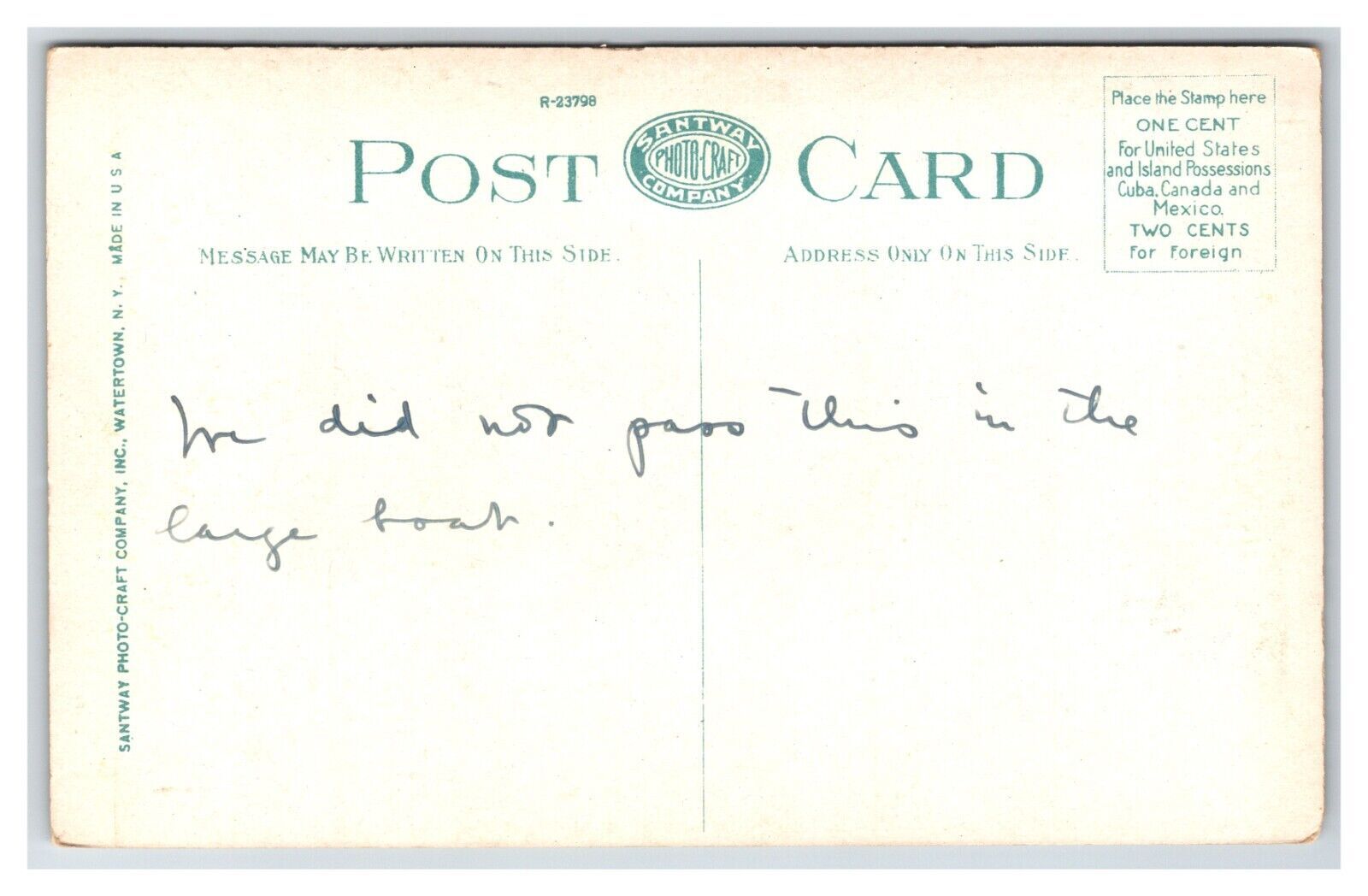 International Rift Thousand Islands New York NY UNP WB Postcard J19 ...