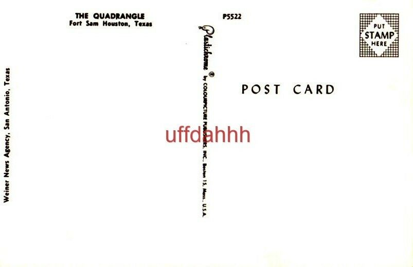 THE QUADRANGLE, FORT SAM HOUSTON, TX soldier feeding pheasants Circa ...