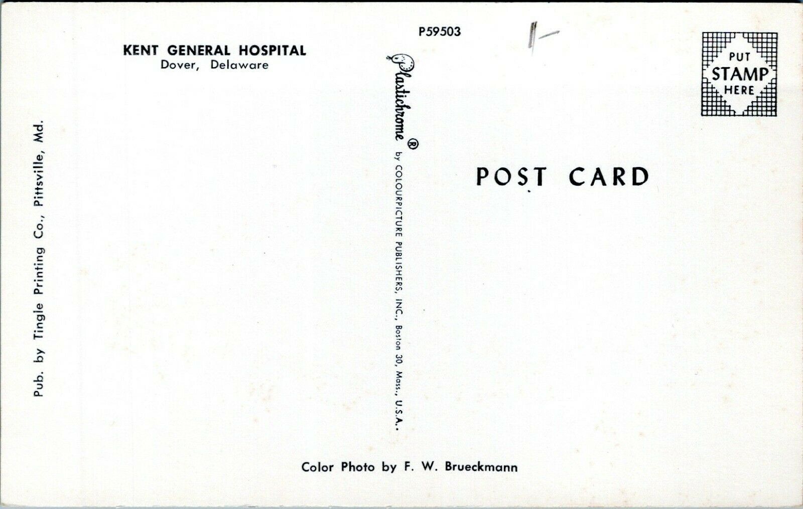 Dover Kent General Hospital Bayhealth 1950s Chrome Delaware Postcard AE ...