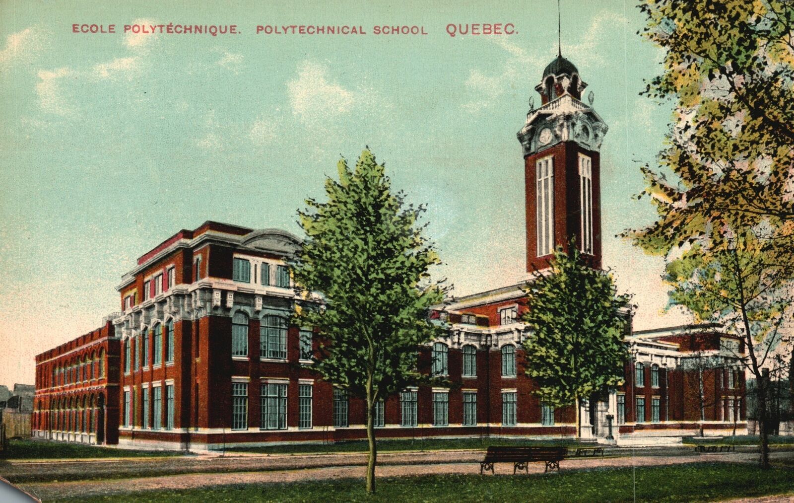 Vintage Postcard 1910's Ecole Polytechnical School Buildings Quebec ...