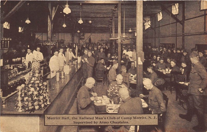 Camp Merritt New Jersey c1918 WWI Military Postcard Dinner Enlisted Men ...