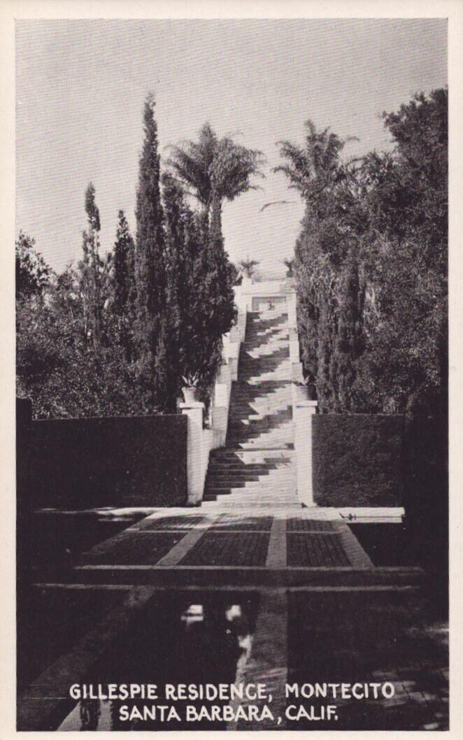 Vintage California Postcard - Gillespie Residence - Montecito - Santa ...