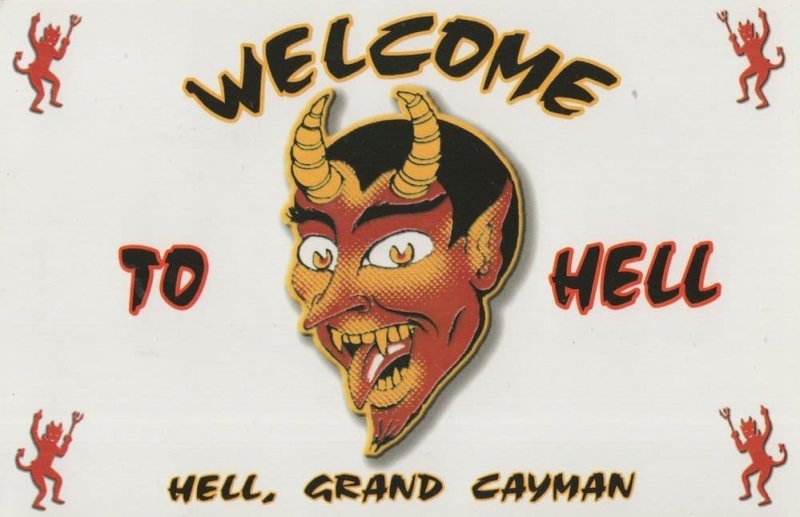 Welcome To Hell Lucifer Devil USA Grand Cayman Comic Postcard | Topics ...