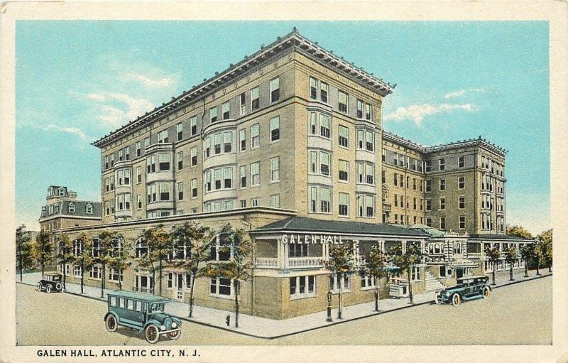 Atlantic City New Jersey~Galen Hall Hotel~1920s Vintage Cars~Postcard ...