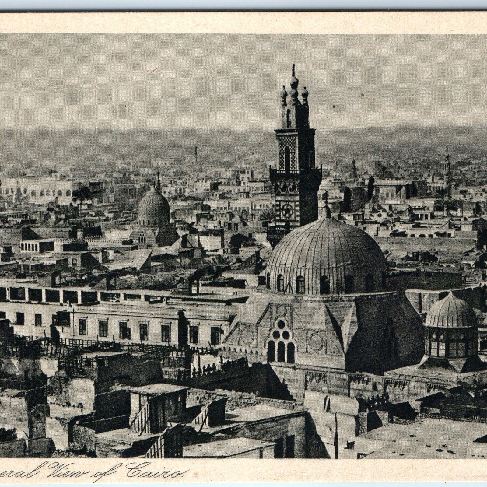 c1910s Cairo, Egypt Domed Mosques Minarets Islamic Architecture Skyline ...