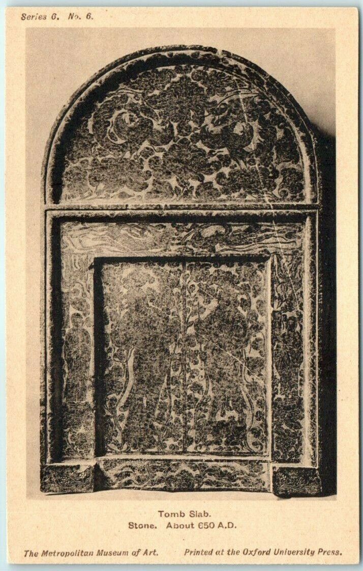 Postcard - Tomb Slab Stone about 650 A.D. - The Metropolitan Museum of ...