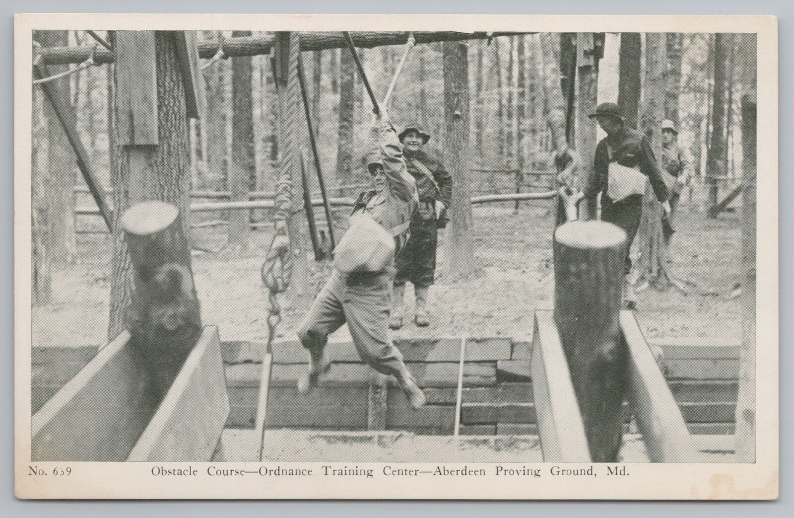 Aberdeen Proving Ground MD~Ordnance TC~Obstacle Course~Soldiers Rope ...