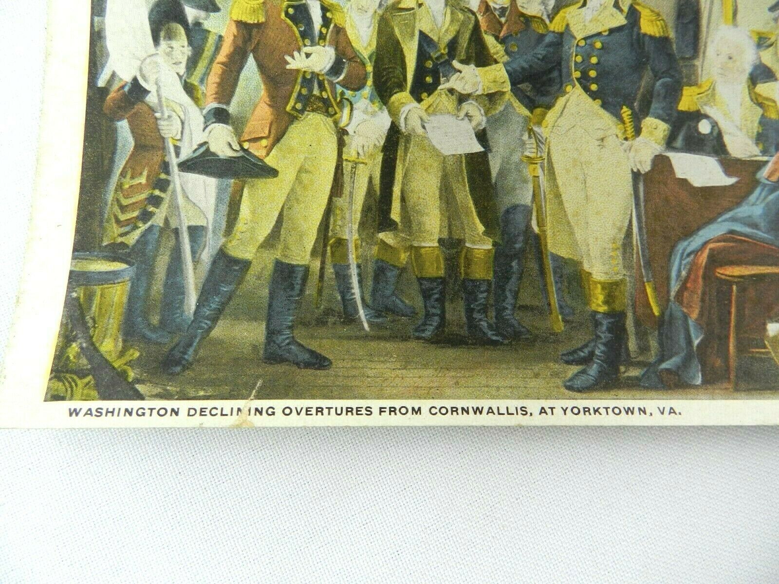 Vintage Postcard Washington Declining Overtures from Cornwallis ...