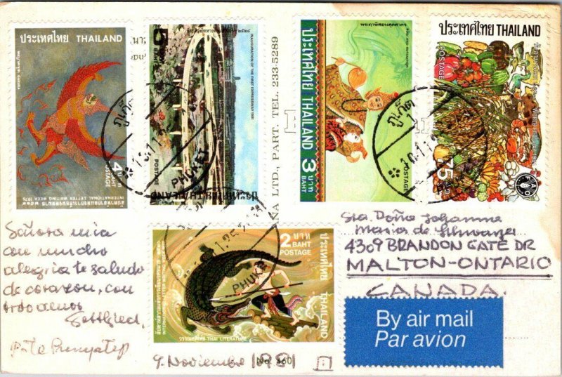 Vintage Postcard Group of Traditional Thai Dancers Posted From Thailand ...