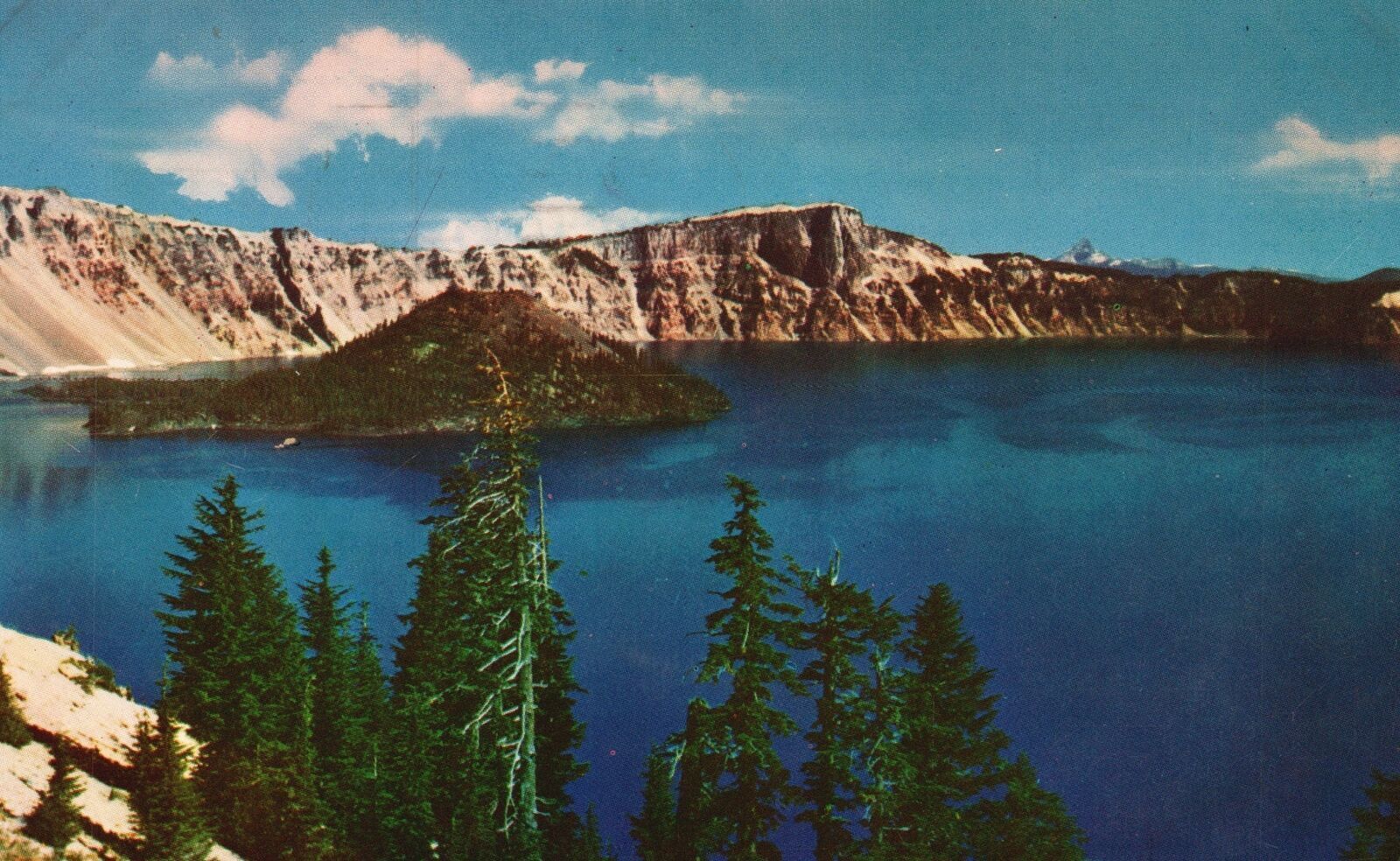 Vintage Postcard 1962 Crater Lake Wizard Island Volcano Cone Portland ...