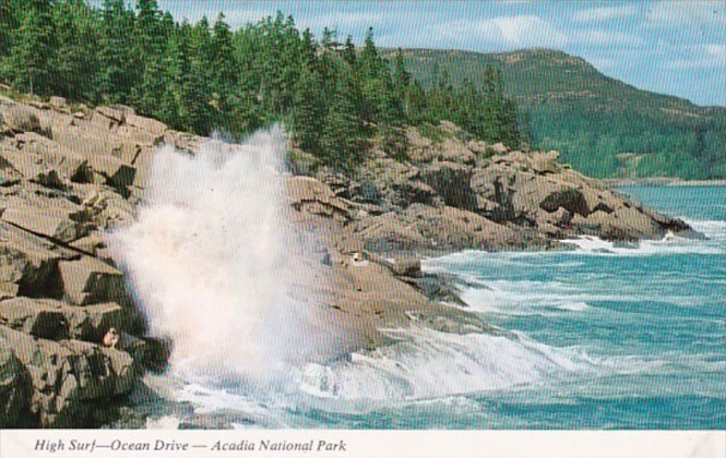 Maine High Surf Ocean Drive Acadia National Park | United States ...