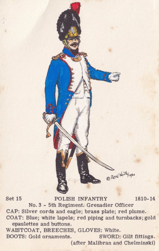 Polish Infantry 5th Regiment Grenadier Napoleonic War Uniform PB ...