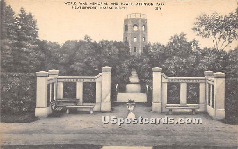 World War Memorial & Tower in Atkinson Park - Newburyport ...
