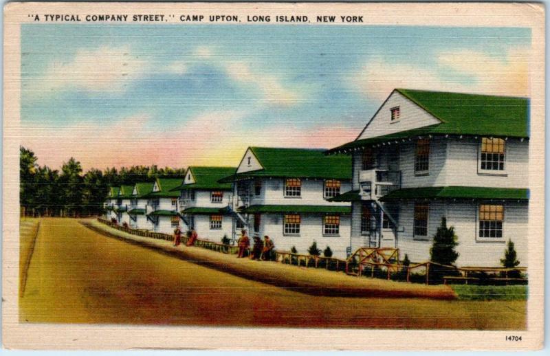 CAMP UPTON, Long Island New York NY TYPICAL COMPANY STREET Scene 1944 ...