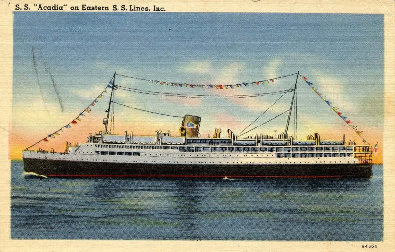 Eastern Steamship Lines - SS "Acadia" (Now USS Hope Hospital Ship ...