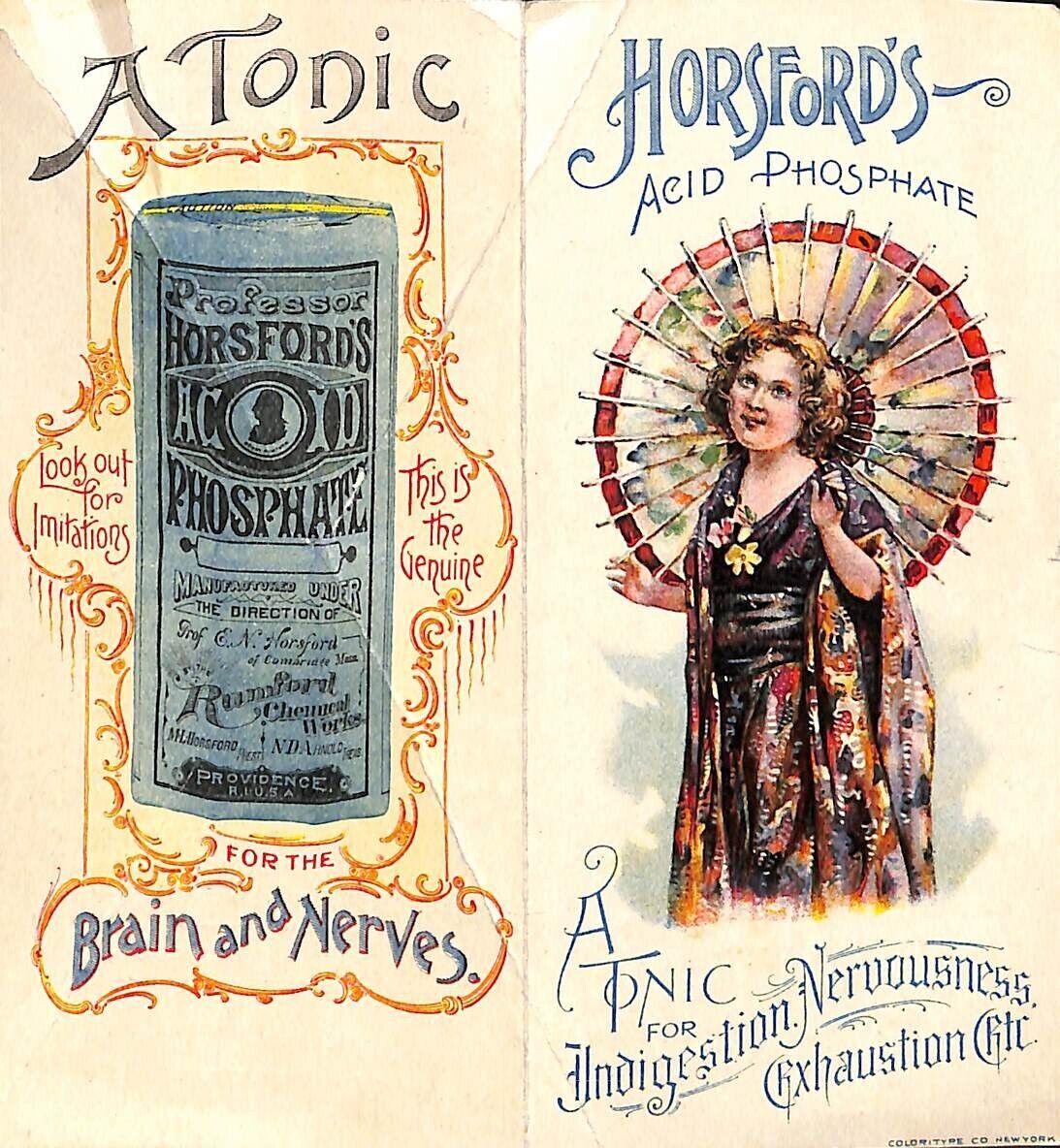 Horsfords Acid Phosphate Woman Parasol Booklet Quack Medicine P64 ...